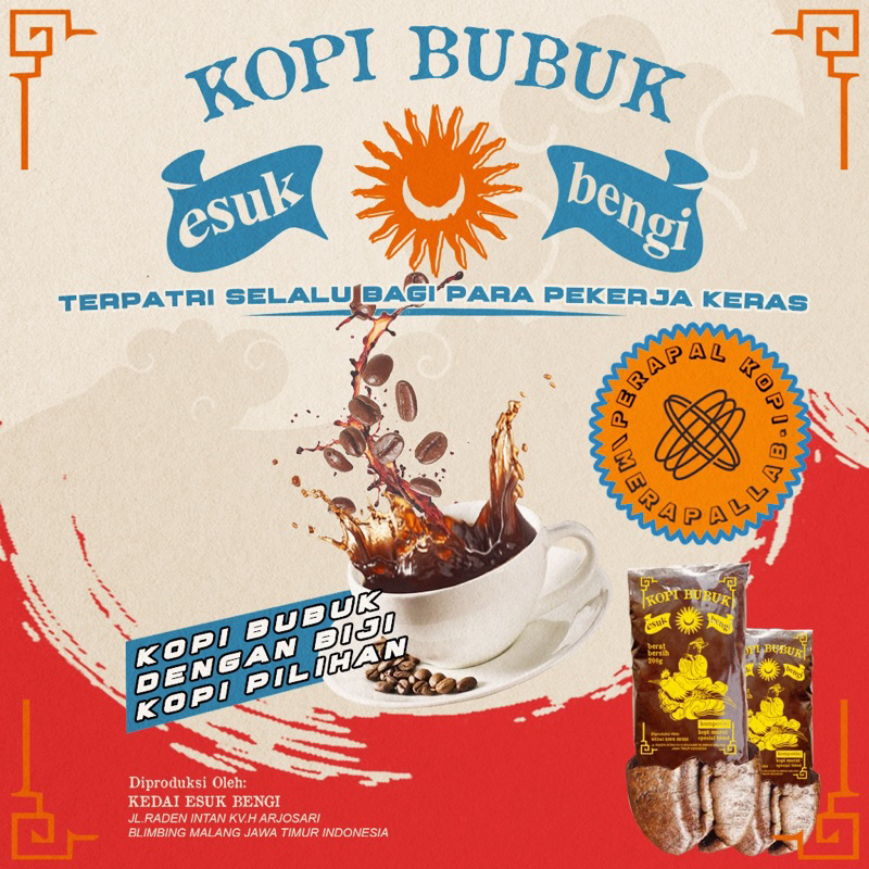 Jual kopi bubuk malang (dampit) jawa timur cap esuk bengi / 200g /500g ...