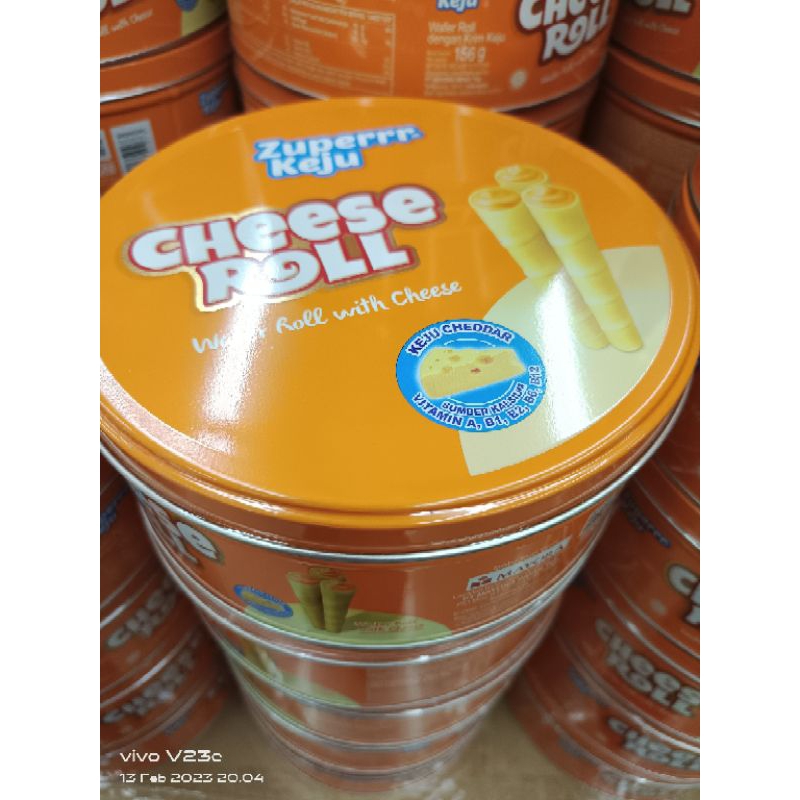 Jual Cheese Roll Superrr Keju 156gr Wafer Roll Kaleng | Shopee Indonesia