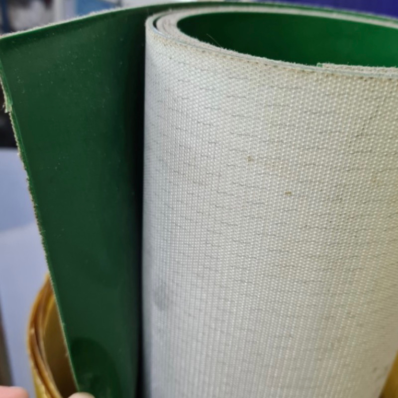 Jual Conveyor Belt PVC Hijau Fabric Tebal 3mm Open | Shopee Indonesia
