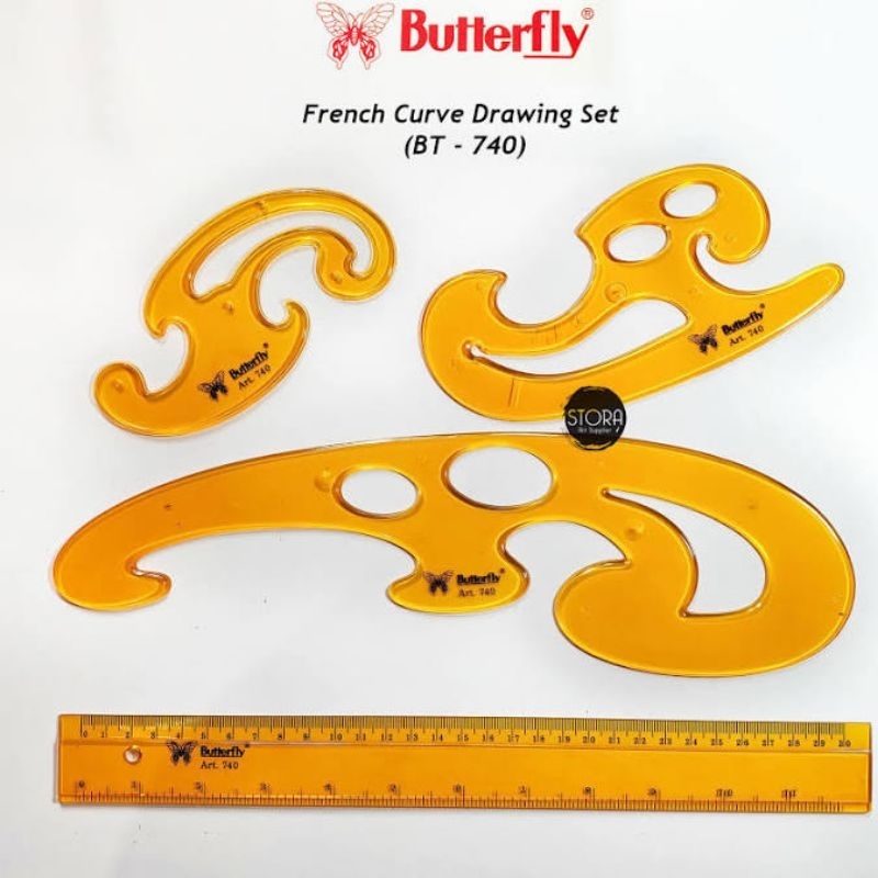 Jual Penggaris Mal Lengkung Butterfly | Shopee Indonesia