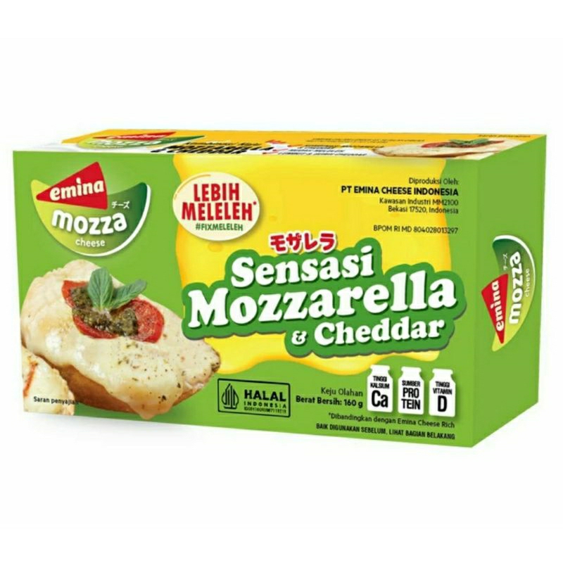 Jual Emina Keju Mozzarella Cheddar Cheese 165gr READY | Shopee Indonesia