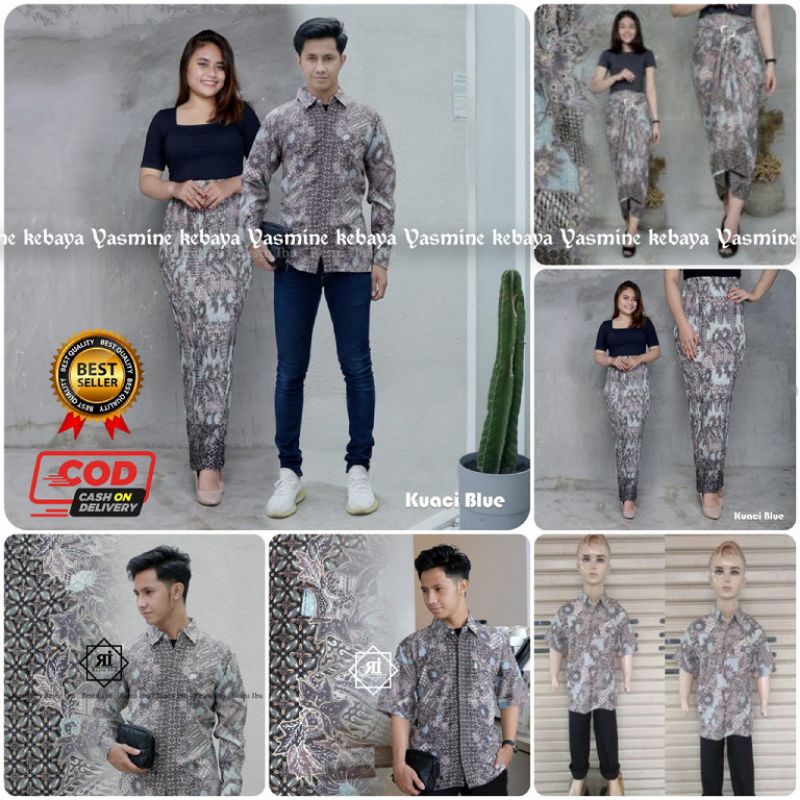 Jual Couple Rok Plisket Dan Lilit Jumbo Set Kemeja Batik Pria / Baju ...