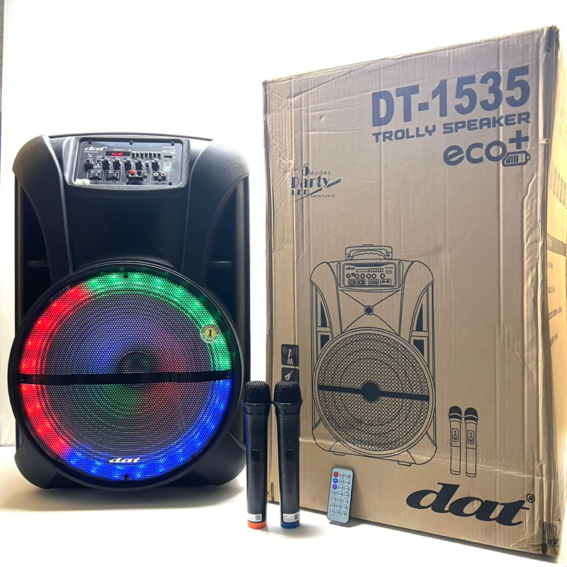 Jual Speaker Portable Wireless Dat DT 1535 Eco Party LED Original 15 ...