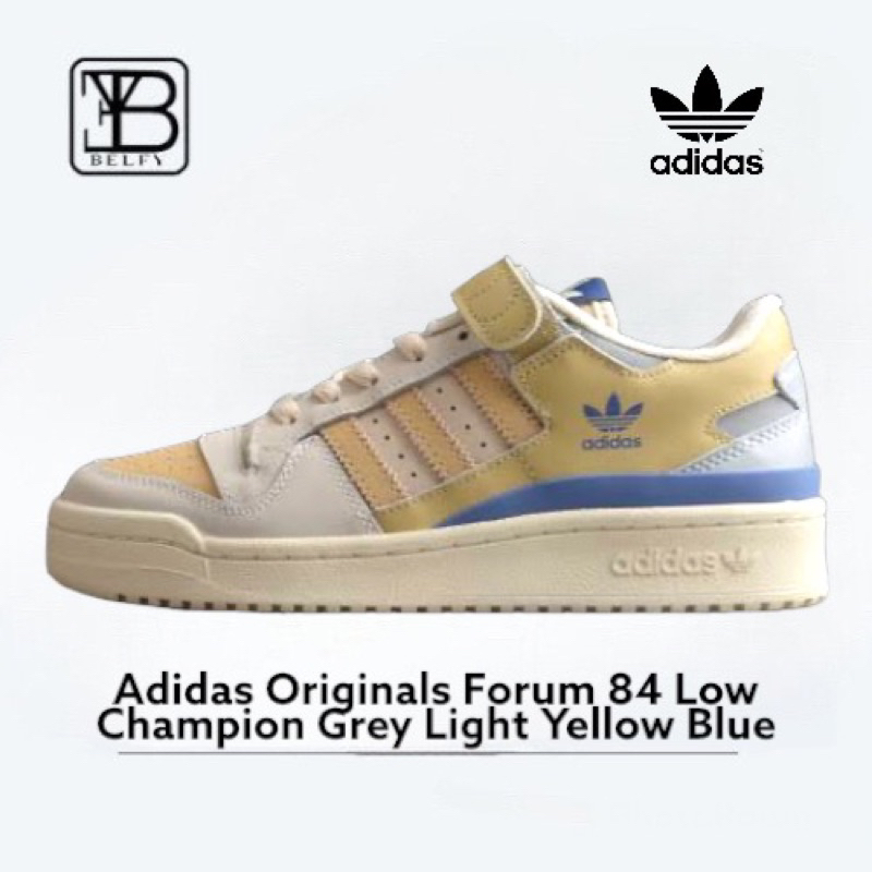 Jual (BLFY) Sepatu Adidas Originals Forum 84 Low Champion Grey Light ...