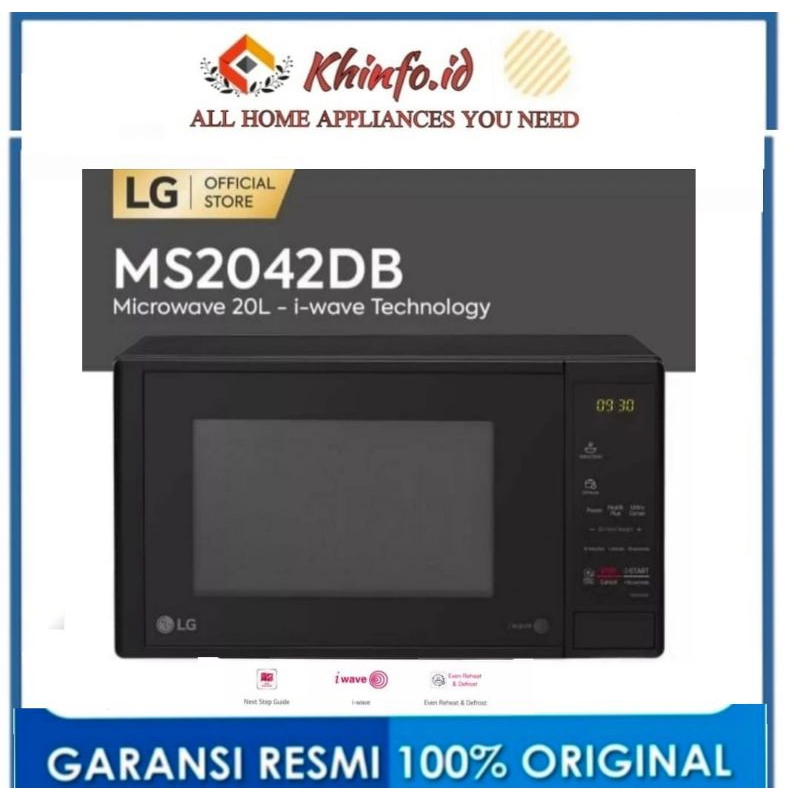 Jual MICROWAVE LG MS2042DB i-wave microwave kapasitas 20 liter Low watt | Shopee Indonesia
