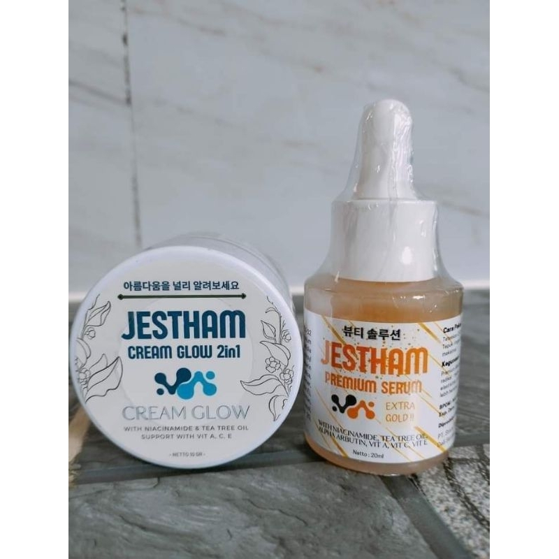 Jual PAKET CREAM PEMUTIH WAJAH KOREA JESTHAM | Shopee Indonesia
