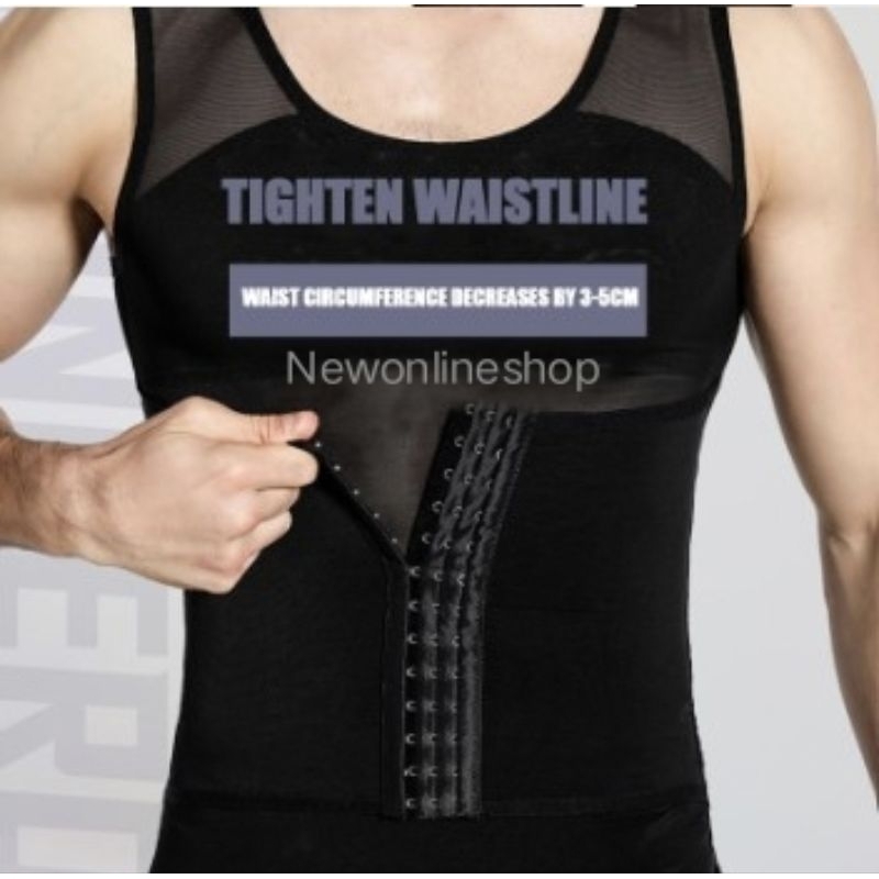 Jual Kaos Korset pria korset perut belly vest for man korset cowok laki ...