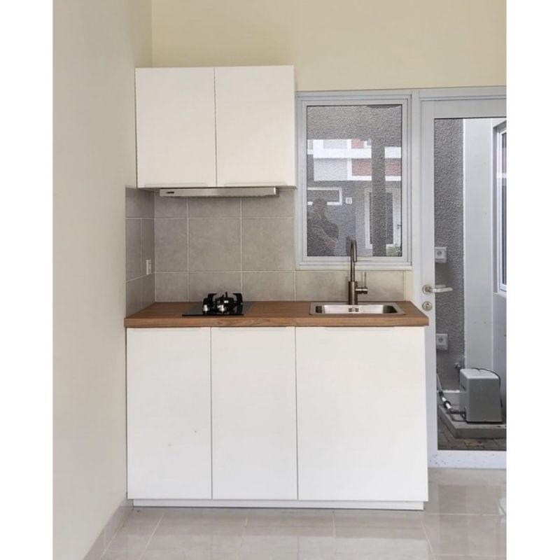 Jual Kitchen set hpL Putih Polos || Kitchen set Palembang | Shopee ...