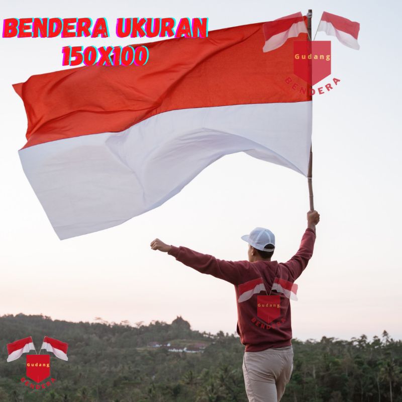Jual Bendera merah putih Bendera Indonesia 150x100 | Shopee Indonesia