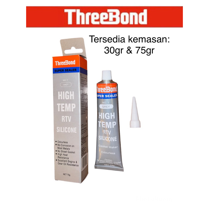 Jual Threebond High Temp RTV Liquid Gasket Grey 30gr & 75gr NO 1 Lem ...