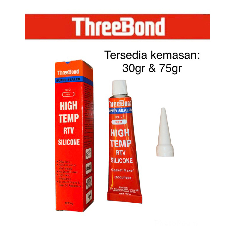 Jual Threebond High Temp RTV Super Sealer RED 30gr & 75gr NO 2 Lem ...