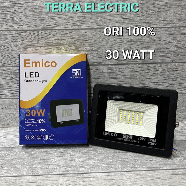 Jual Emico Lampu sorot led 30w led flood light 30 watt led tembak outdoor light | Shopee Indonesia