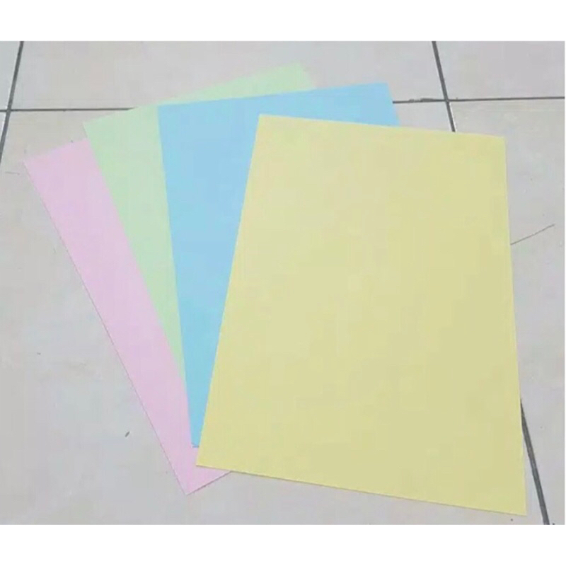 Jual Kertas HVS Warna F4 (Kuning, Merah/Pink, Biru, Hijau) *harga per 1 ...