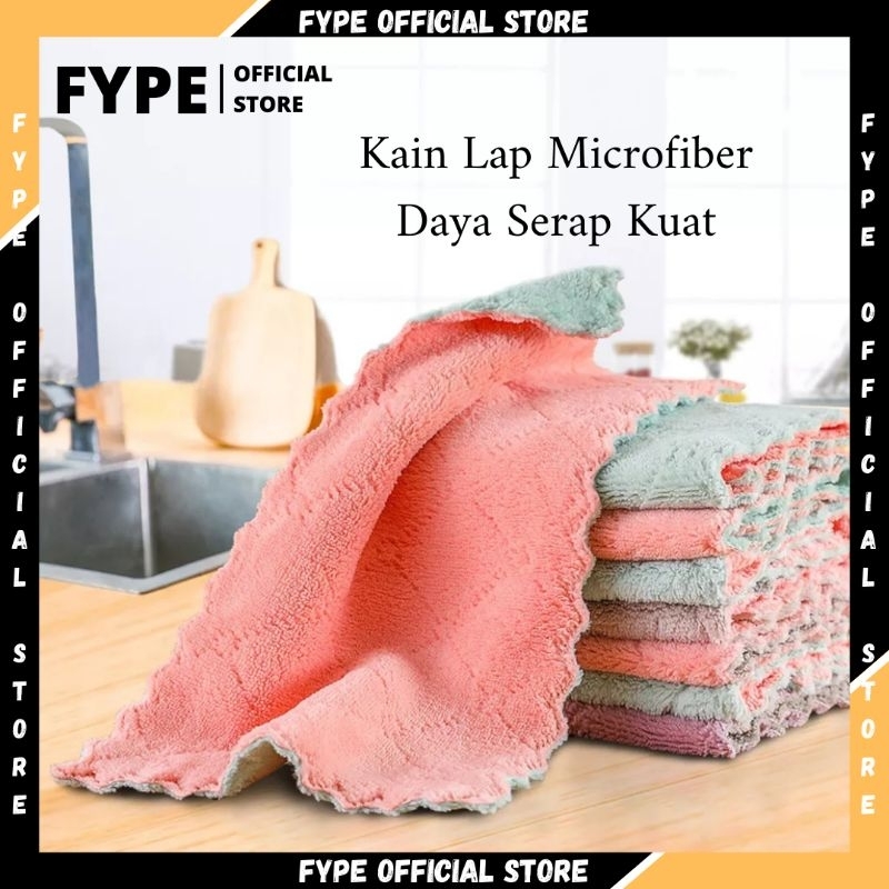 Jual FYPE Kain Lap Piring Anti Minyak Tebal Lap Microfiber Lap Cuci ...
