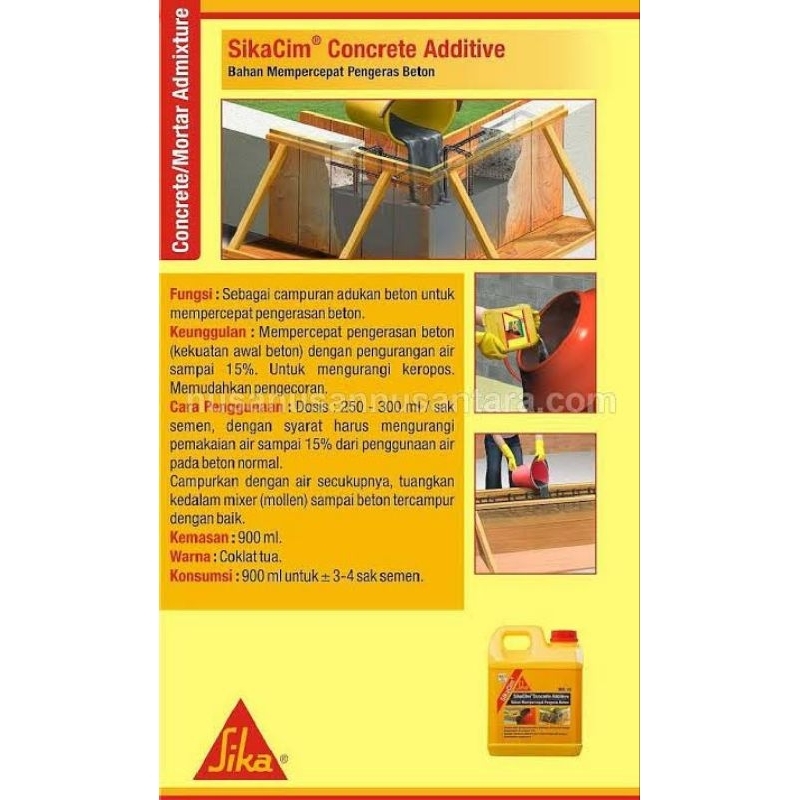 Jual SikaCim Concrete Additive 900ml | Shopee Indonesia