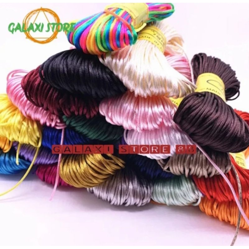 Jual 10mtr Tali Satin Simpul Cina Uk. 2mm Tali Simpul macrame | Shopee ...