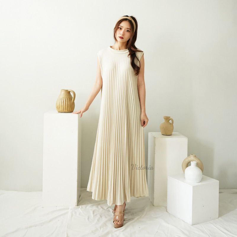 Jual Dress Plisket / Gamis Plisket (Panjang 120 cm) Payung / Maxy Dress ...