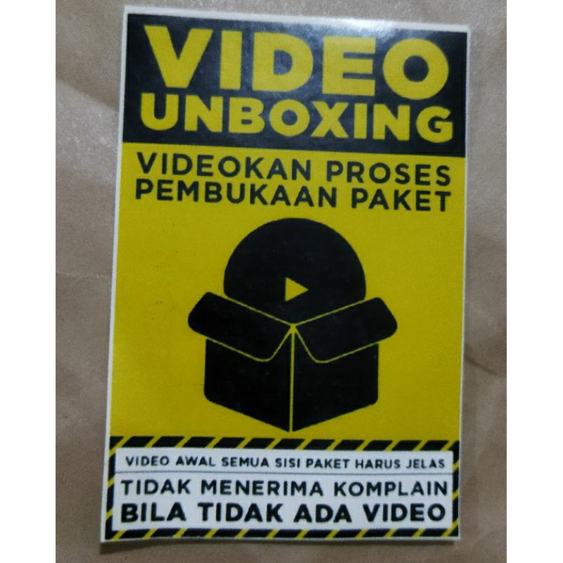 Jual stiker video unboxing 5x7cm | Shopee Indonesia