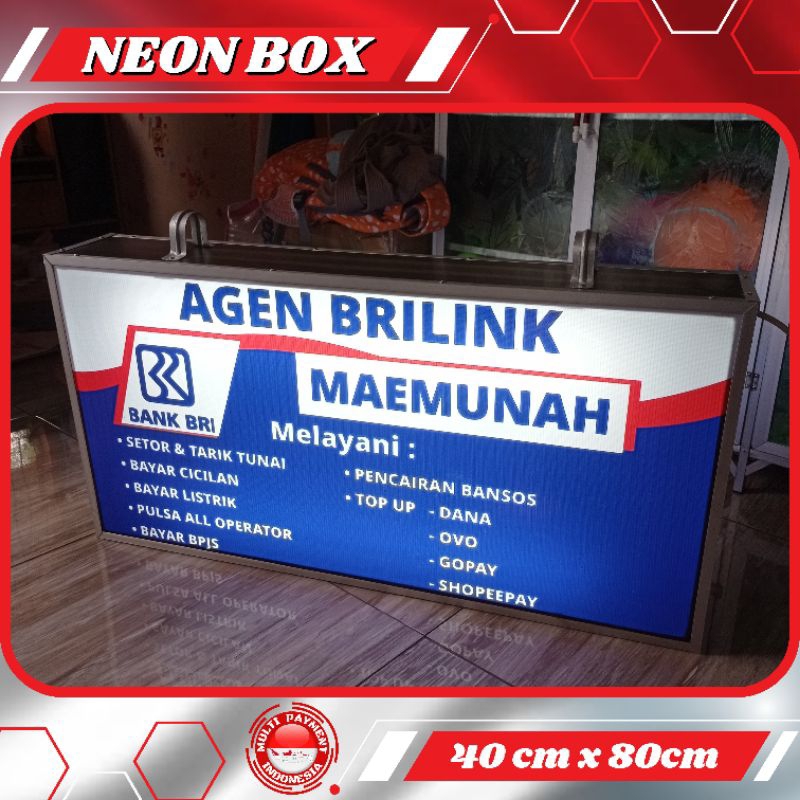 Jual NEON BOX 2 SISI 40 CM X 80CM | Shopee Indonesia