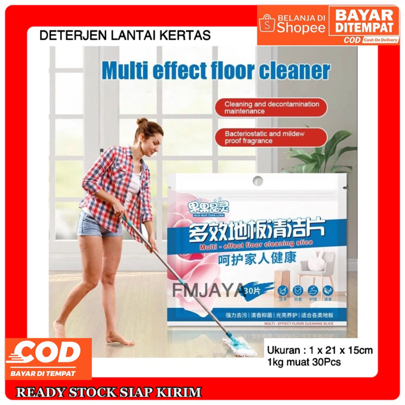 Jual 26 DETERJEN LANTAI KERTAS 30Pcs || PEMBERSIH LANTAI SERBAGUNA ...