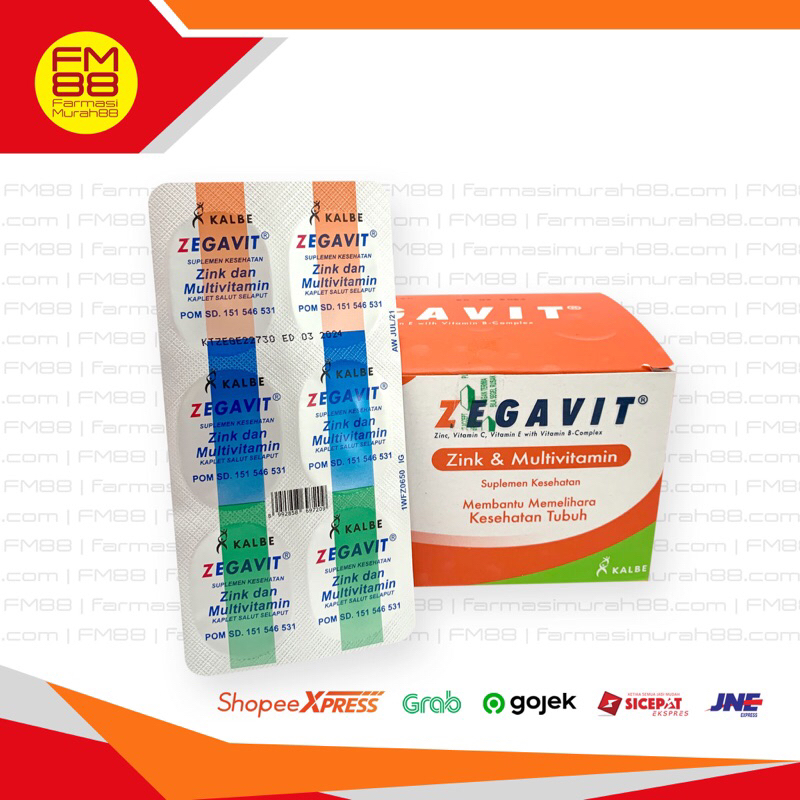 Jual ZEGAVIT Suplemen Multivitamin dan Zink - Box Isi 60 Kaplet ...