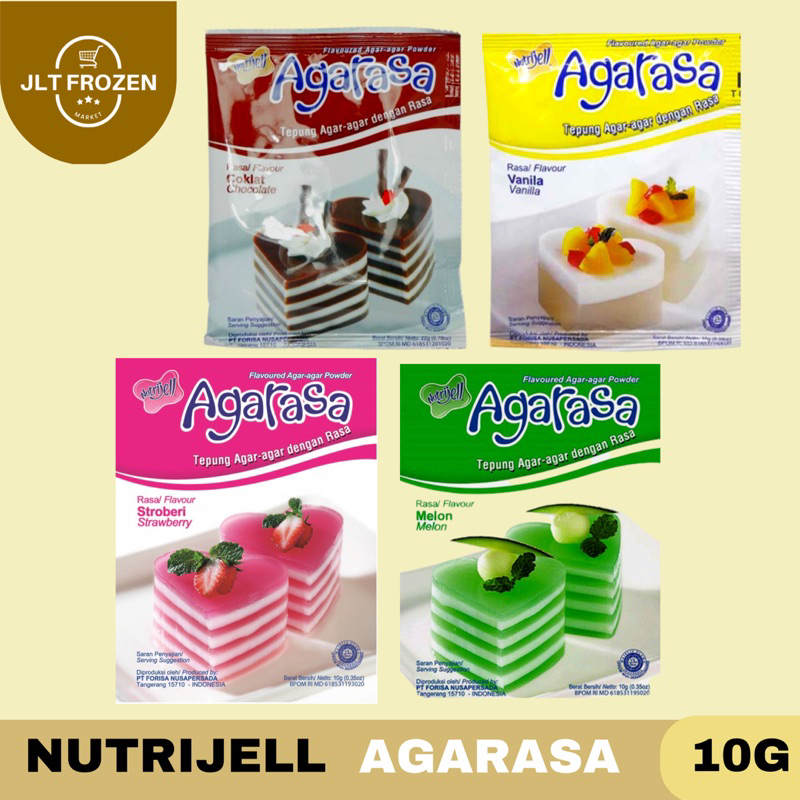 Jual Nurtigell Agarasa / Agar agar Rasa Coklat/Strawberry/Vanila/Melon ...