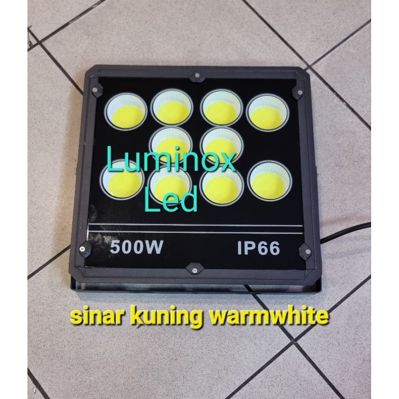 Jual sorot led 500w 500 watt kuning / flood light tembak led kuning ...