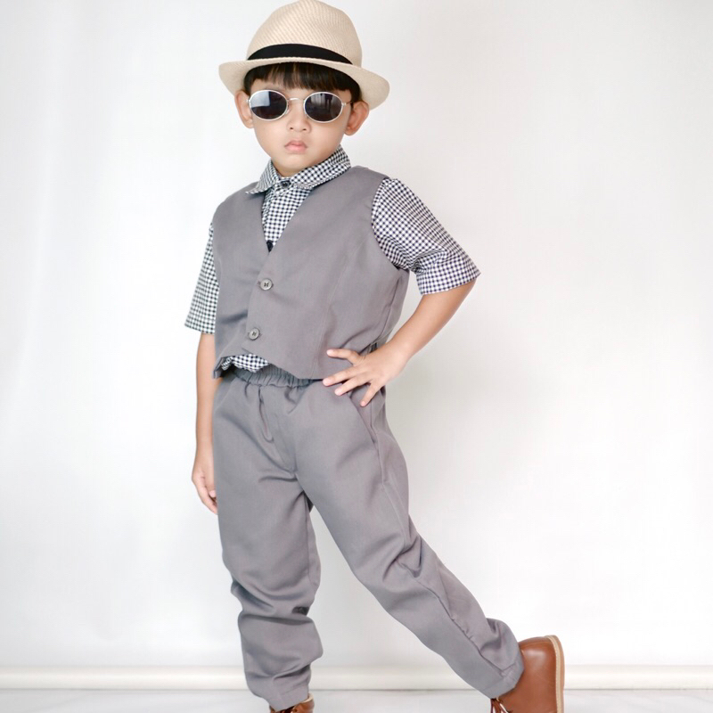 Jual ALKA - Rompi / Vest & Celana Chino Anak Laki-laki, Usia 1-9 Tahun ...