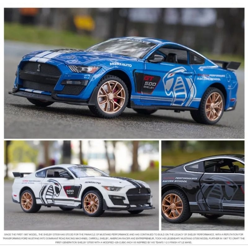 Jual Diecast Mobil Balap Ford Mustang Shelby GT500 Miniatur Die-cast ...