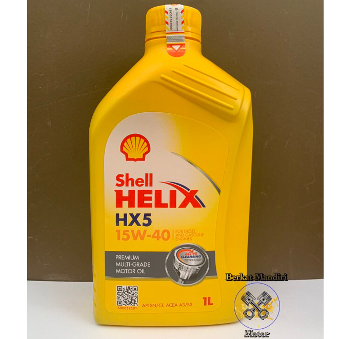 Jual Oli Shell Helix HX5 15W-40 1 liter | Shopee Indonesia