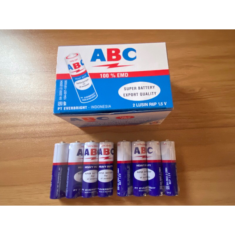 Jual BATTERY ABC BIRU HIJAU AA ISI 24 pcs / A2 | Shopee Indonesia