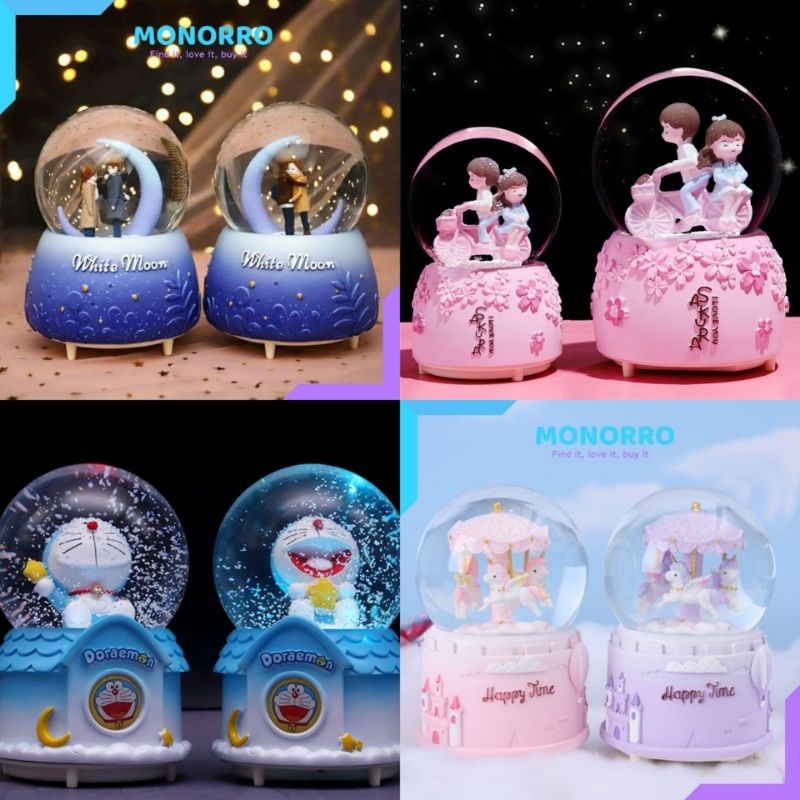 Jual Fitur Lengkap Jumbo Snowball Otomatis Bola Musik Crystal Pajangan ...