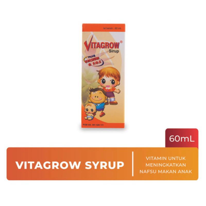 Jual Vitagrow sirup 60 ml ( vitamin pertumbuhan anak ) | Shopee Indonesia