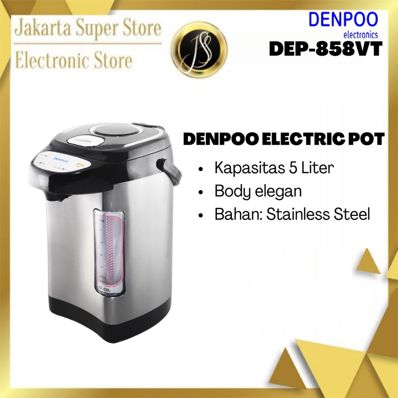 Jual DENPOO ELECTRIC POT THERMOS TERMOS LISTRIK 5L DEP-858VT | Shopee ...