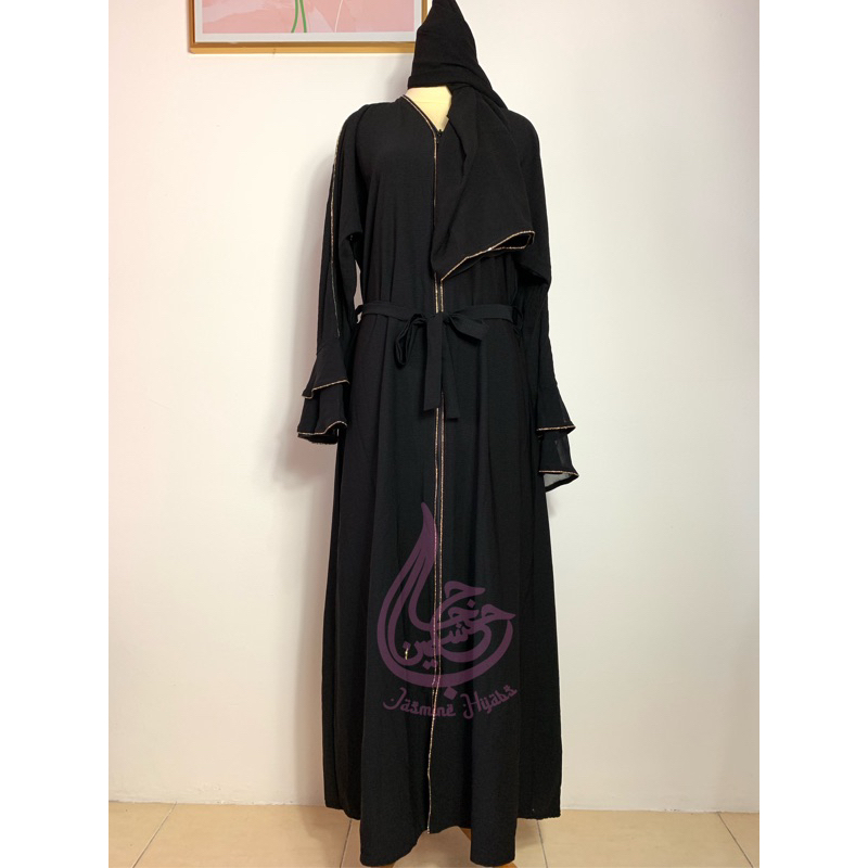 Jual Abaya Manik Putih Tangan jaring | Shopee Indonesia