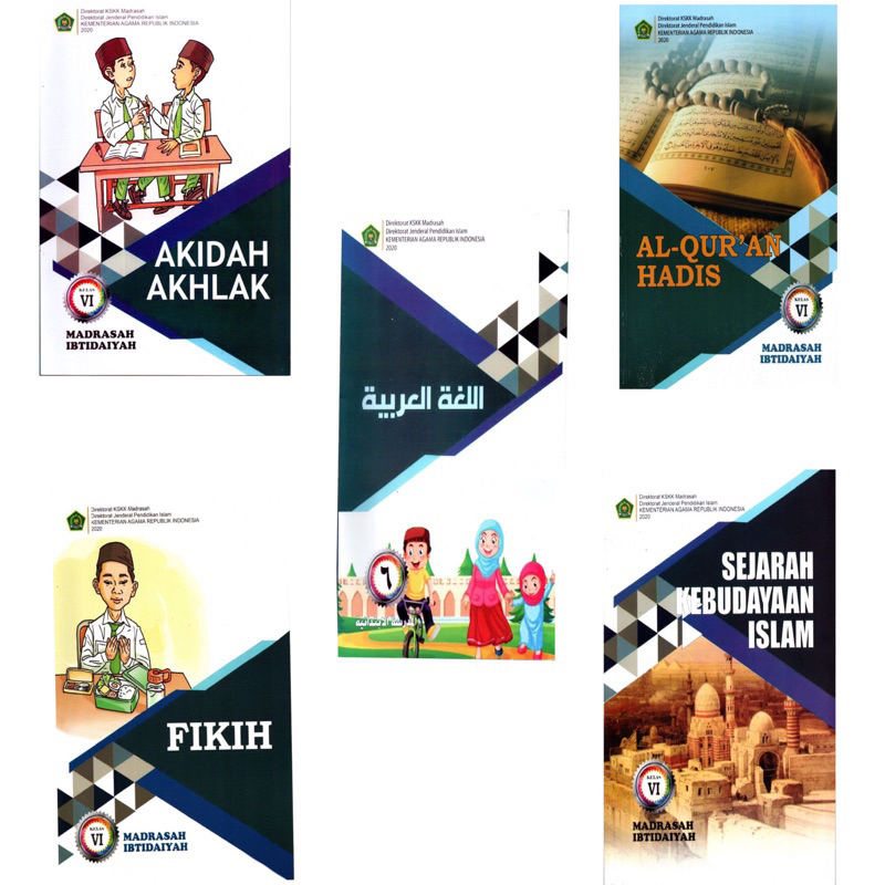 Jual Buku kemenag kelas 6 SD/MI Akidah akhlak,Al Qur’an hadis,Bahasa arab,Fikih,SKI | Shopee ...