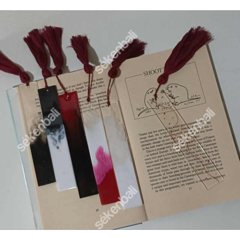 Jual READY STOCK - Handmade Bookmark Pembatas Buku Resin Murah Ukuran L ...