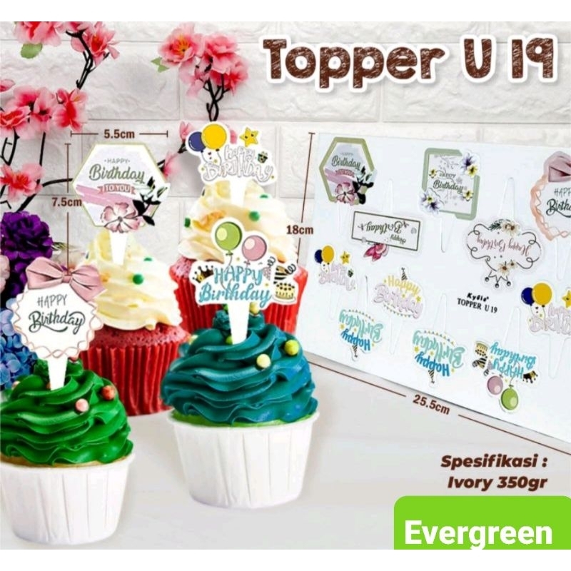 Jual Topper U19 | Topper Ultah | Topper Cake | Topper HBD | Topper Kue ...