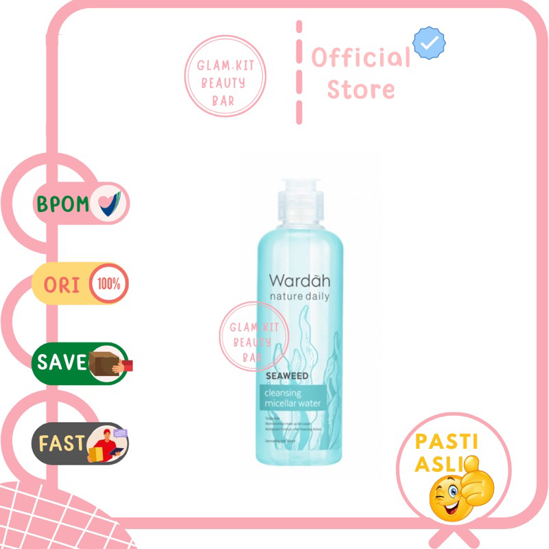 Jual wardah nature daily seaweed cleansing micellar water 100ml 240ml ...