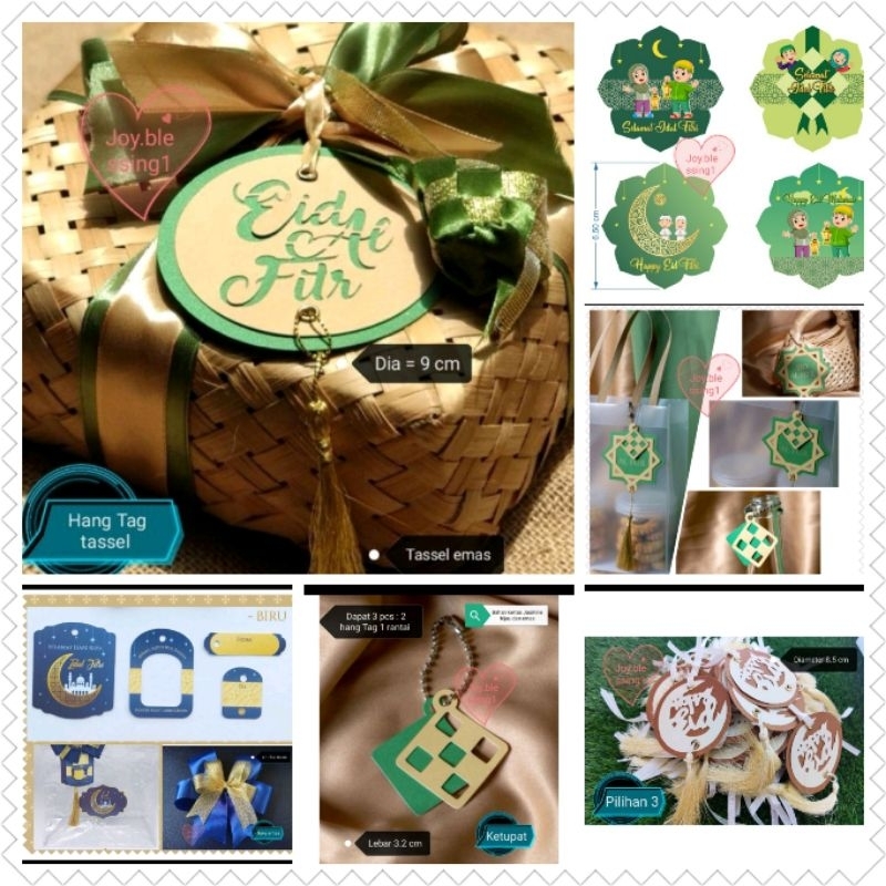 Jual HANG TAG TASSEL LEBARAN 3D IDUL FITRI /STIKER LEBARAN/KARTU UCAPAN ...