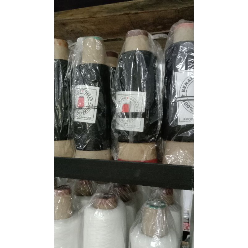 Jual Benang obras polyester HITAM 150GRM | Shopee Indonesia