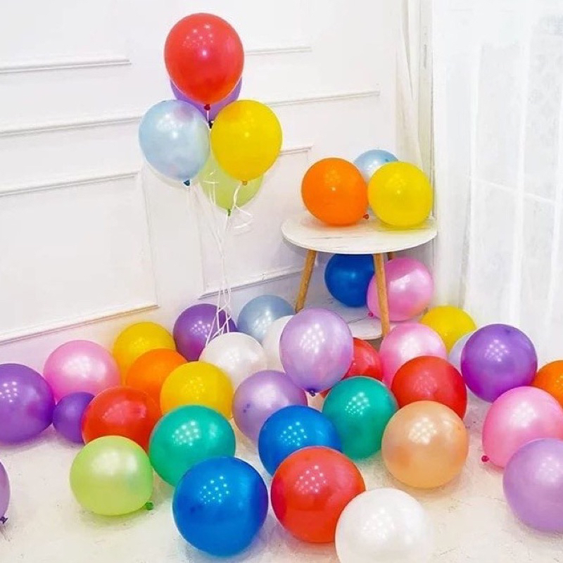 Jual ECER SATUAN BALON METALIK UKURAN 12 INCH BALON ULTAH WARNA WARNI ...