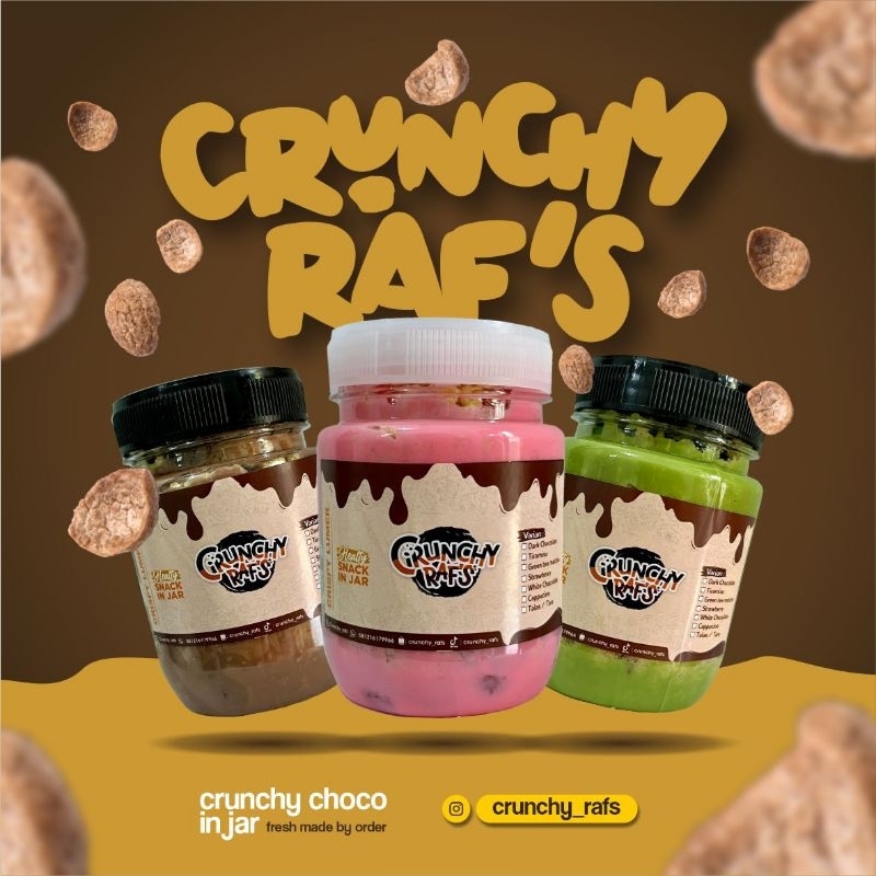 Jual Chrunchy_Raf's / snack viral / choco in jar / choco in pouch ...
