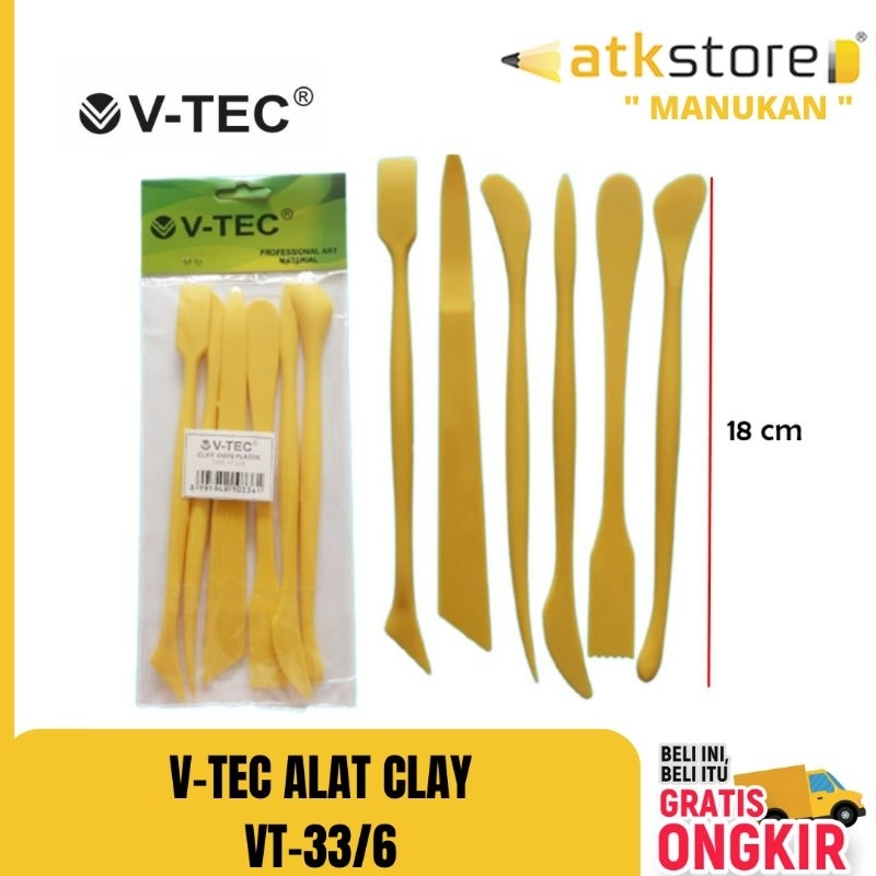 Jual ALAT CLAY V-TEC VT 33/6 || V-tec Pottery Sclupting Art Clay Tools Alat Ukir Cukil|| Clay ...
