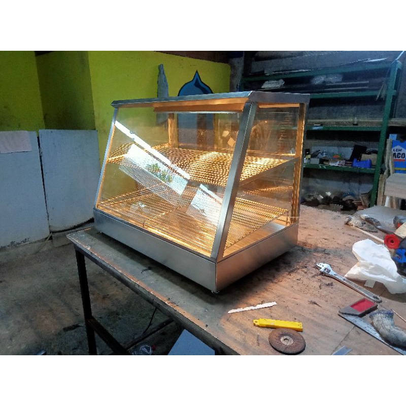 Jual etalase Warmer fried chicken panjang 80x50x60cm | Shopee Indonesia