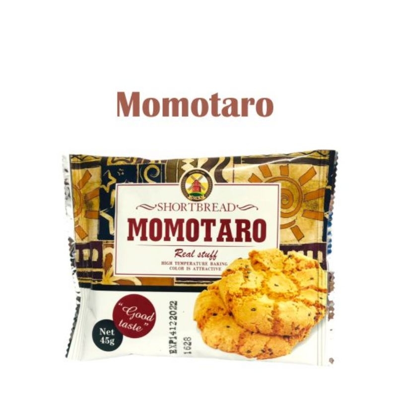 Jual AOKA SHORT BREAD MOMOTARO 45 GR NEW dengan TRAY | Shopee Indonesia