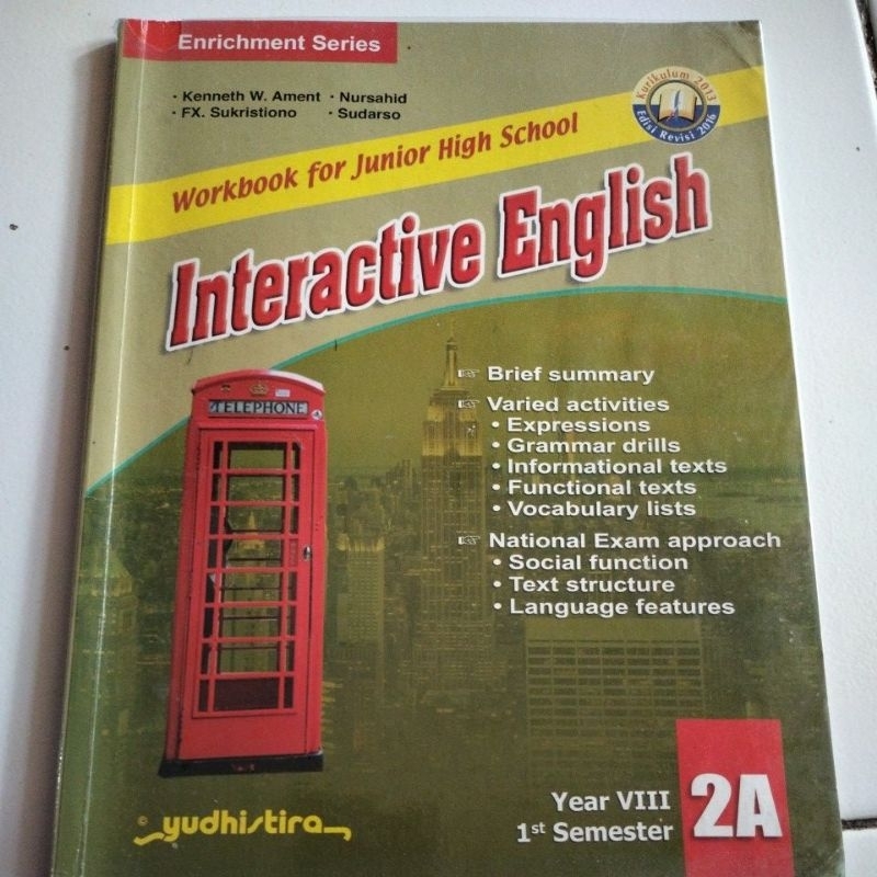 Jual Workbook for Junior High School Interactive English kelas 8 Yudhistira | Shopee Indonesia