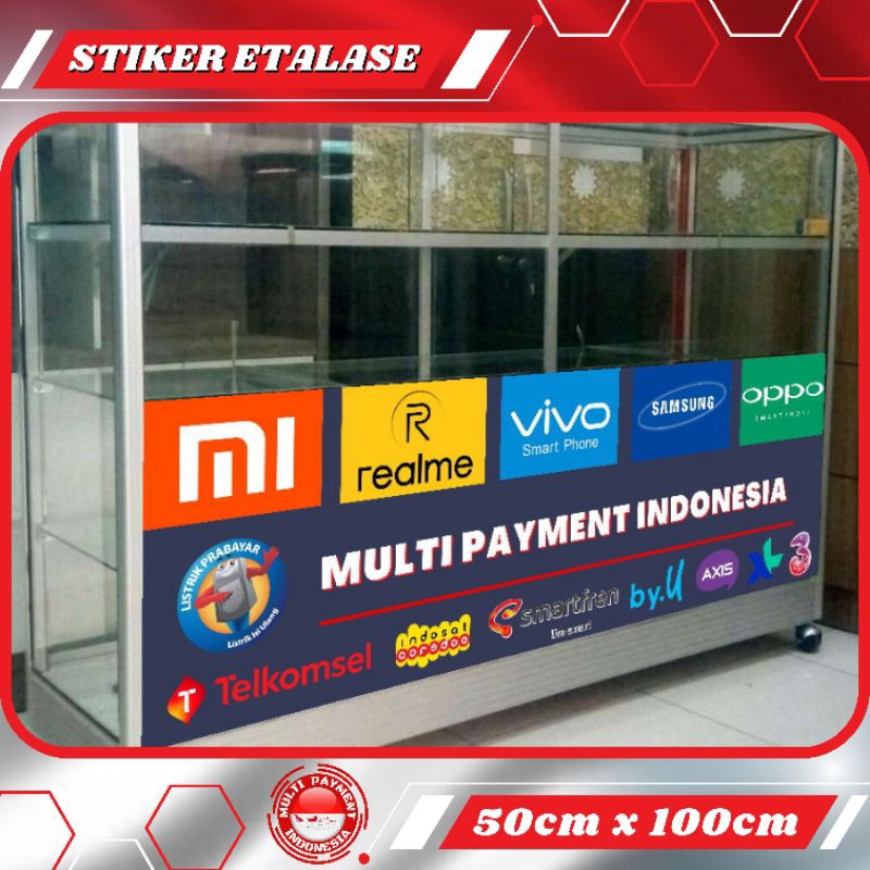 Jual STIKER VINYL ETALASE KONTER 50CM X 100CM ( BISA CUSTOM NAMA CONTER ...