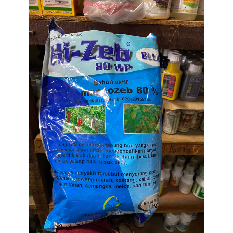 Jual Fungisida hizeb hi-zeb blue 80WP ukuran 1kg | Shopee Indonesia