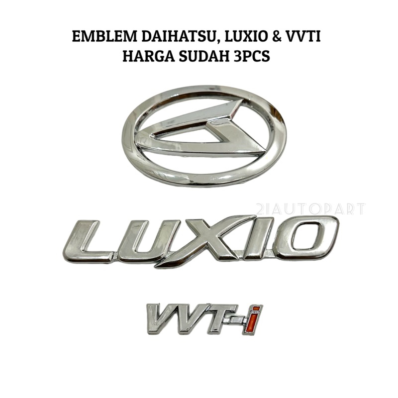 Jual Emblem Daihatsu Luxio dan VVTI Harga Sudah 3 PCS | Shopee Indonesia
